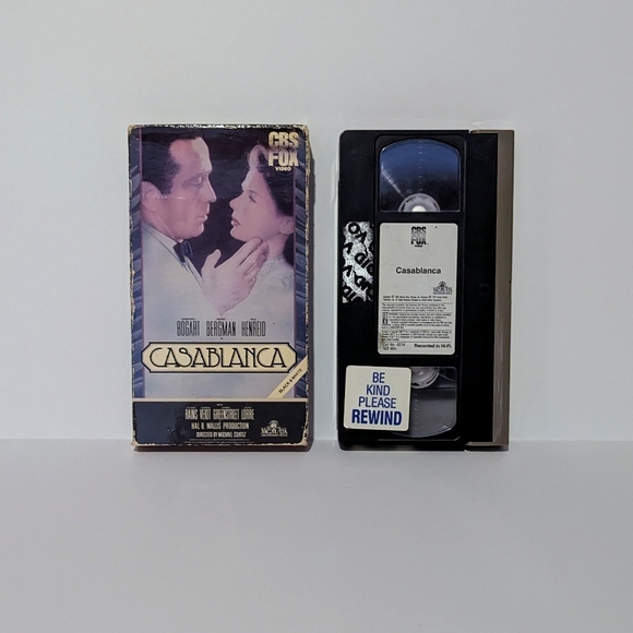 CBS Fox | Media | Casablanca Vhs Tape Cbs Fox Watermark 984 | Poshmark